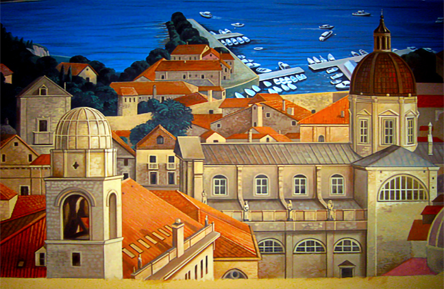 The John Ban Mural -the city of Dubrovnik