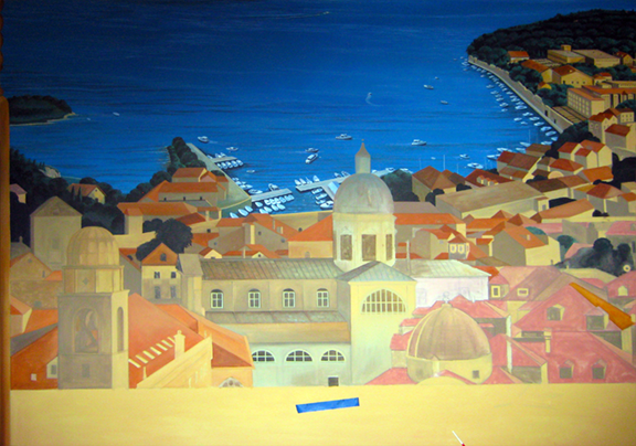 The John Ban Mural -the city of Dubrovnik
